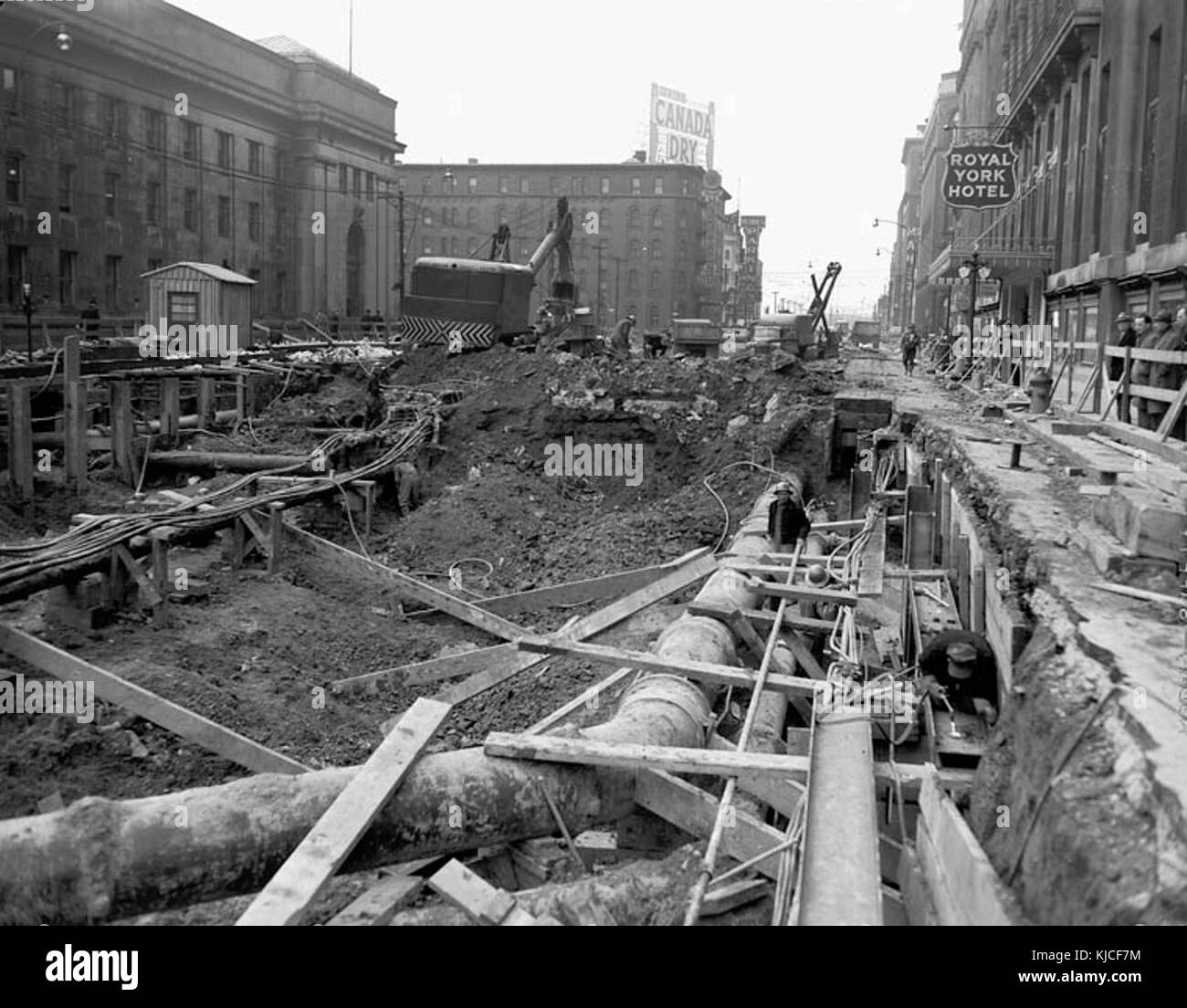 Front street excavation Stock Photo - Alamy