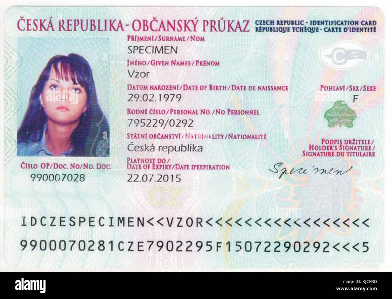 ID card CZ 2005 sept Stock Photo - Alamy