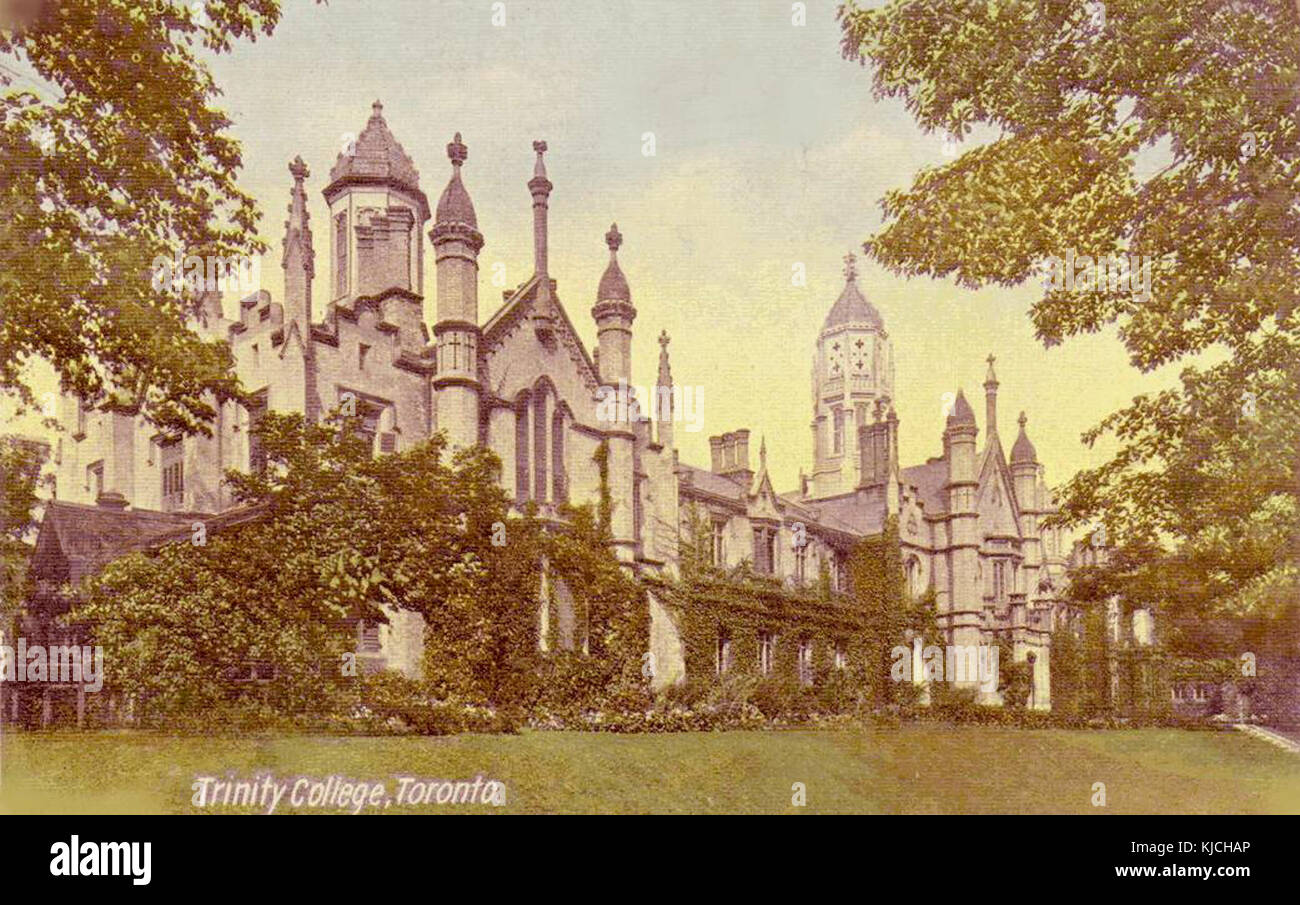 A postcard featuring an image of Trinity College at the University of ...