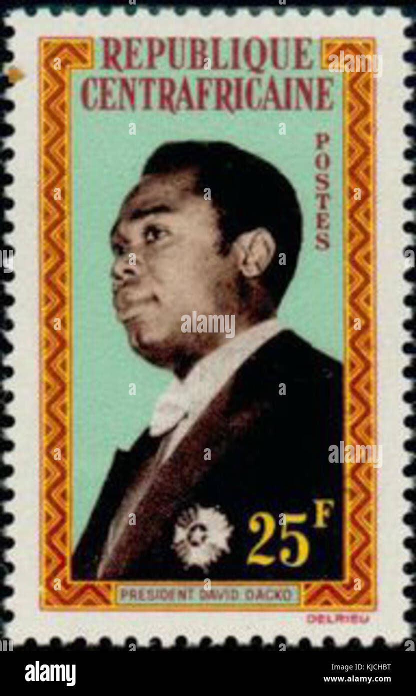 President D Dacko stamp Stock Photo - Alamy