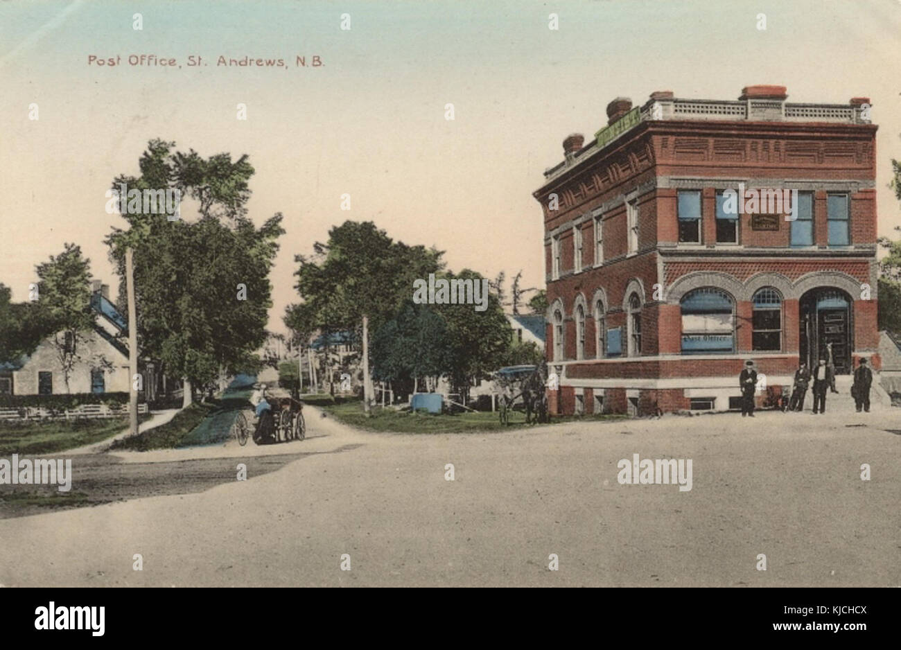 Postcard of post office in St. Andrews Stock Photo - Alamy