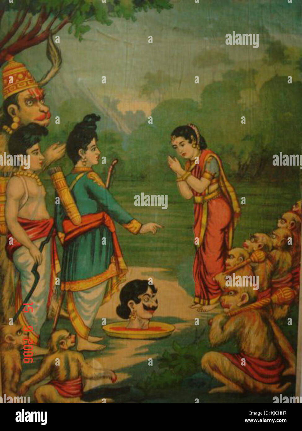 Ravana's virtuous daughter in law Sulochana receives the head of her ...