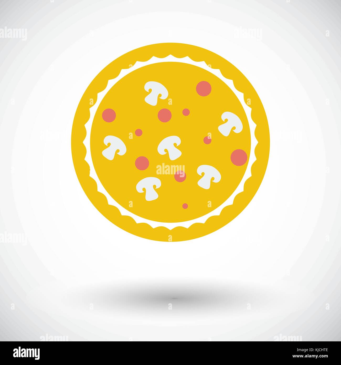 Pizza. Single flat icon on white background. Vector illustration Stock ...