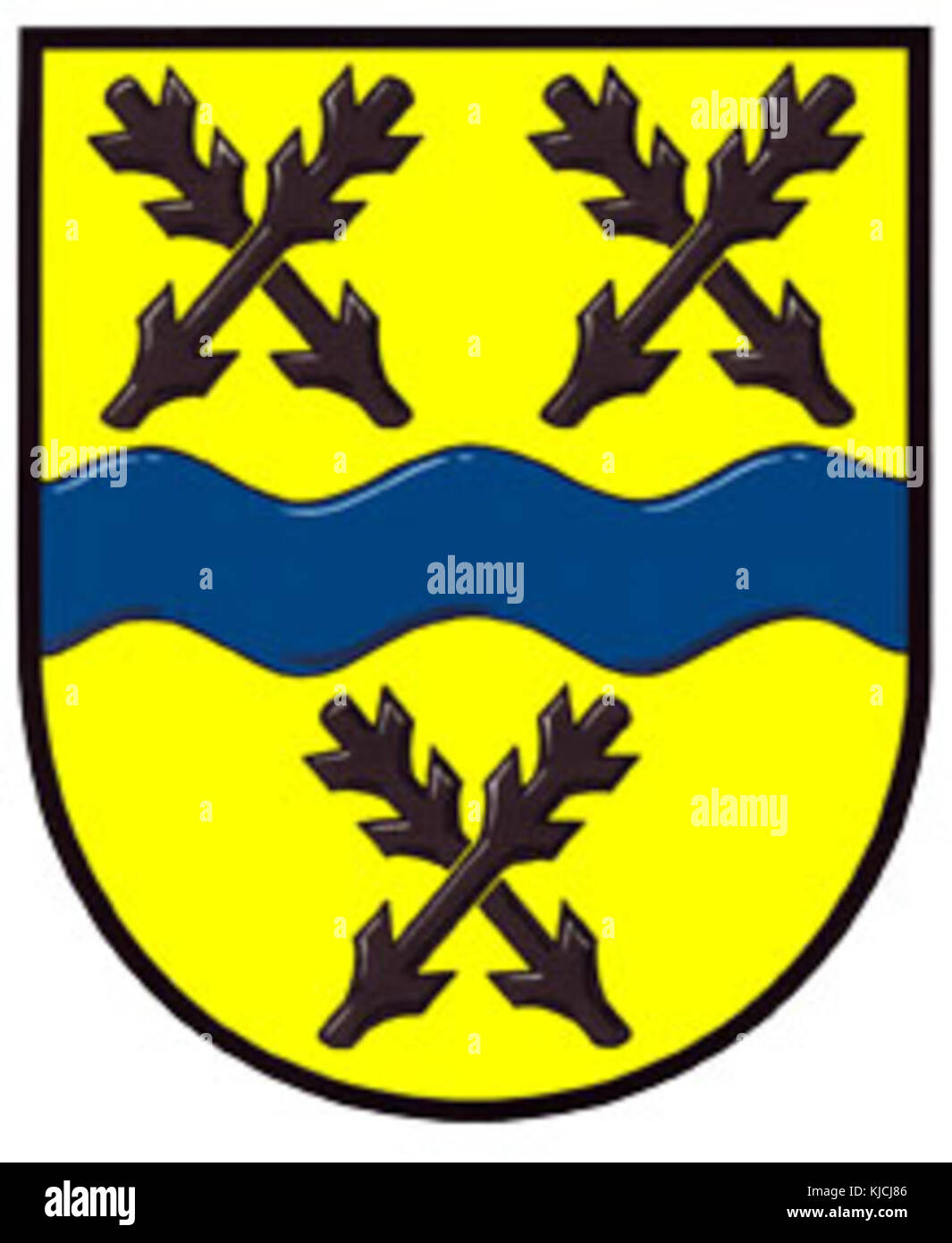 The coat of arms (CoA) of Struznice, Czech Republic, features symbols ...