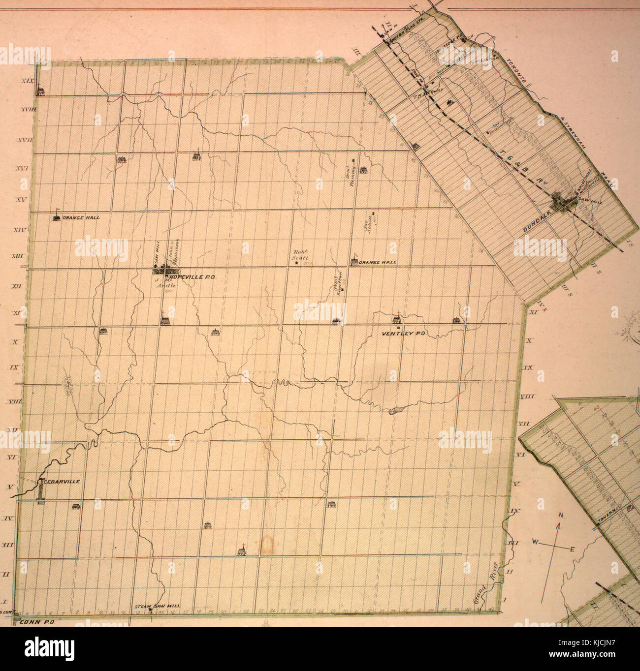 Township of Proton, Grey County, Ontario, 1880 Stock Photo - Alamy