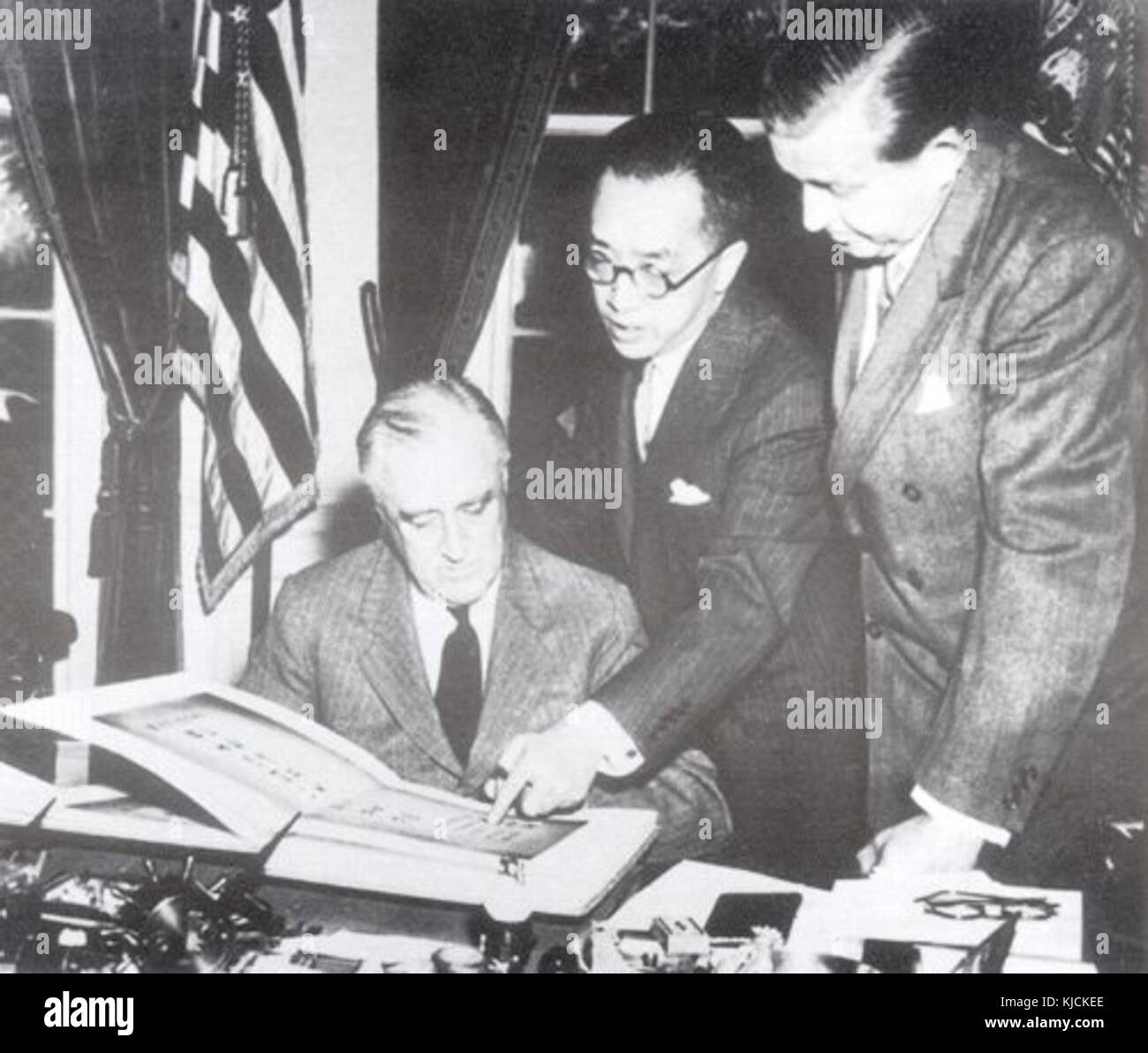 Hu Shih and Franklin Delano Roosevelt Stock Photo - Alamy