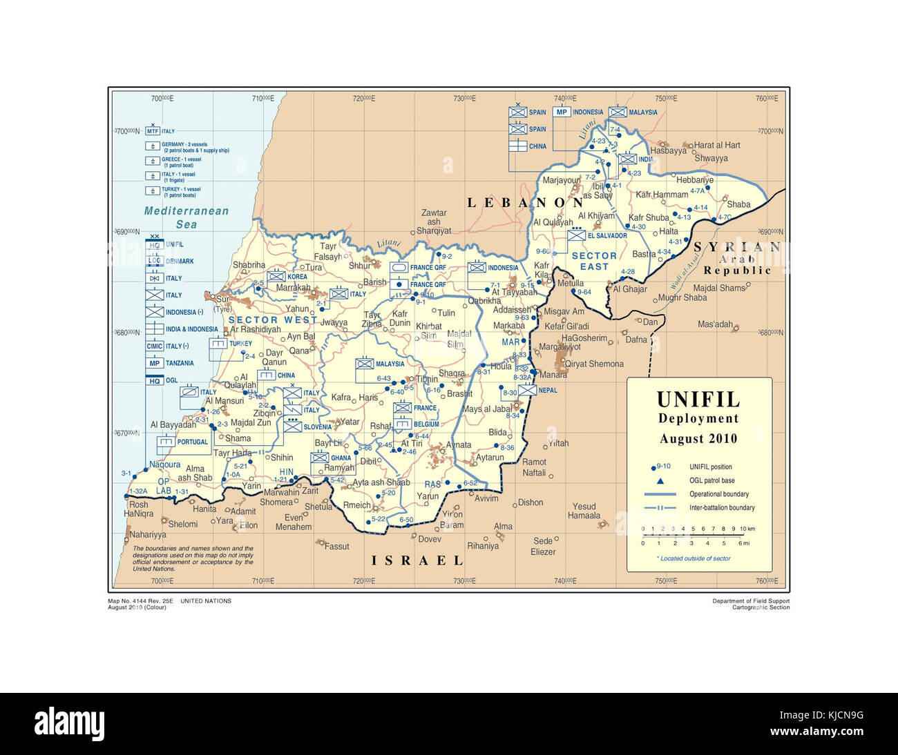 UNIFIL DEPLOYMENT August 2010 Stock Photo - Alamy