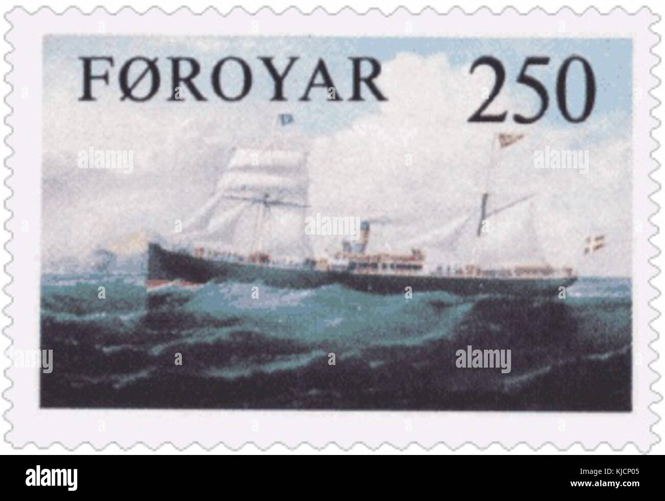 Faroe stamp 074 ss laura Stock Photo - Alamy
