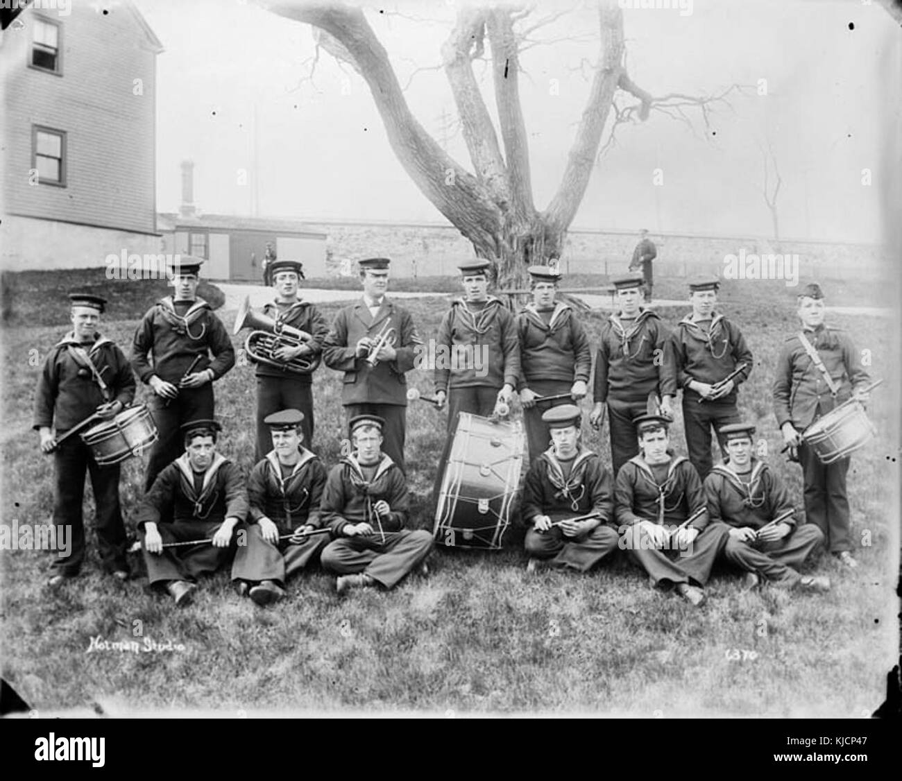 HMS Comus band at Halifax circa 1899 LAC 3332861 Stock Photo - Alamy