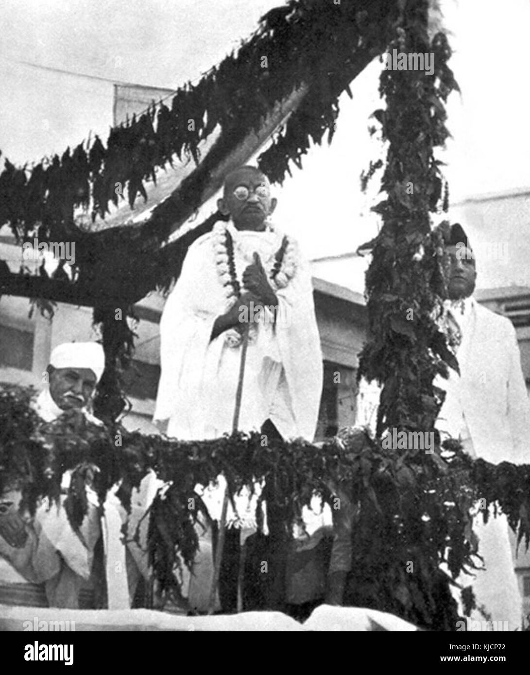 Gandhi and Malavia 1934 Stock Photo - Alamy