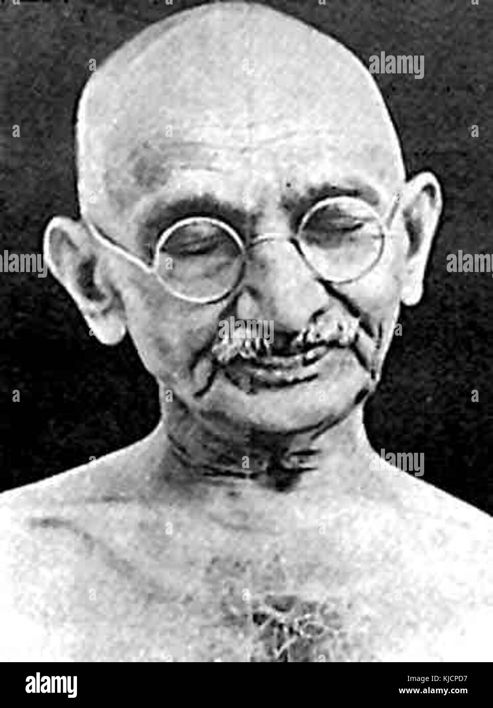 Gandhi closed eyes Stock Photo - Alamy