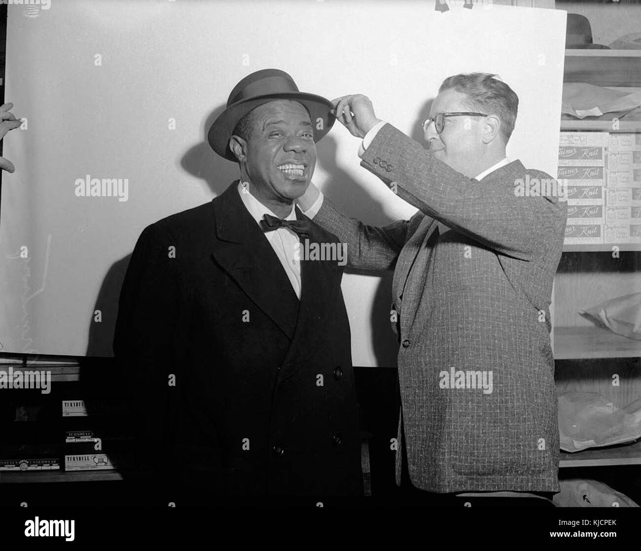 Hatter Sam Taft with Louis Armstrong Stock Photo - Alamy