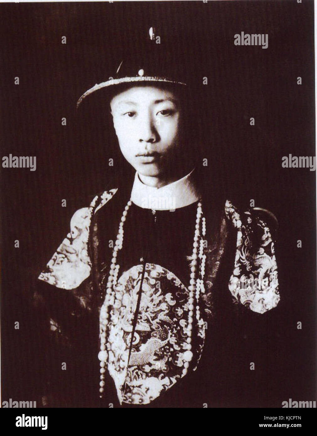 Puyi, the last Emperor of China, is depicted in a 1922 photograph ...