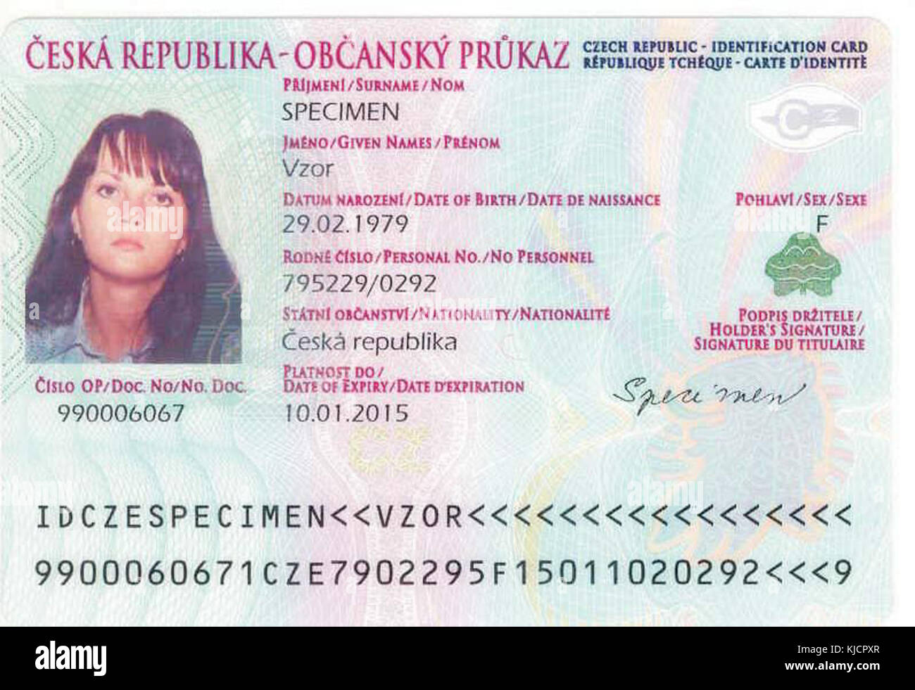 ID card CZ 2005 Stock Photo - Alamy