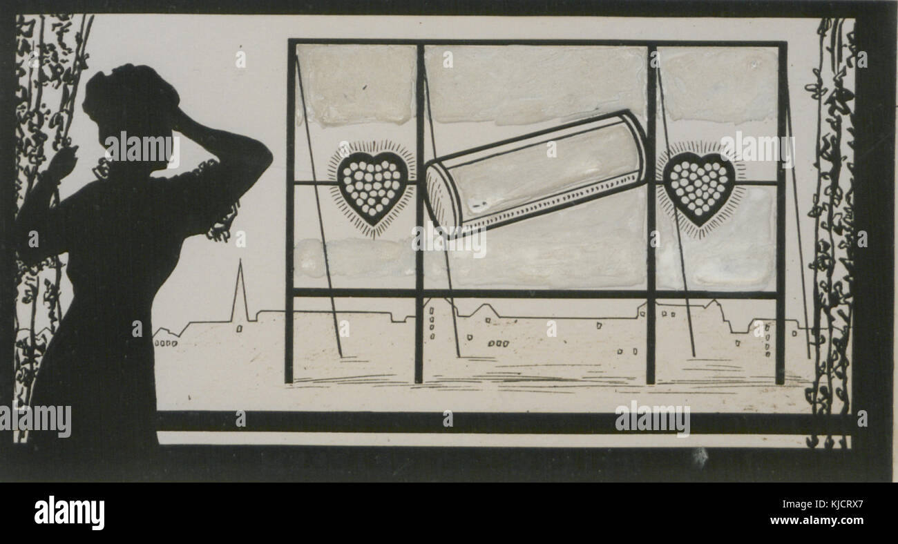 Lady looking at sign with city in the background (HS85 10 30501 Stock ...