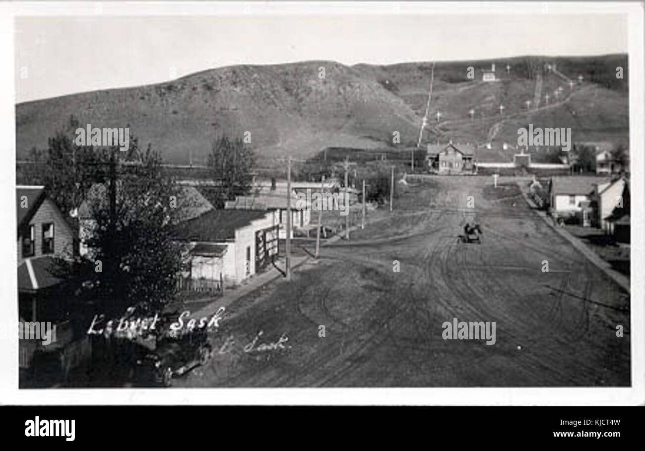 Lxx0044 Lebret stations on the hill Stock Photo - Alamy