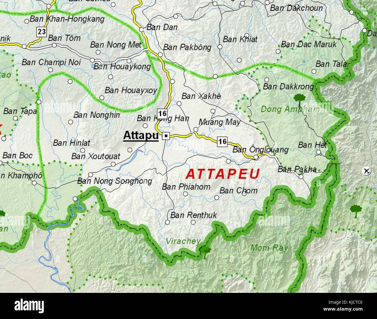 Map of Attapeu Province, Laos Stock Photo - Alamy