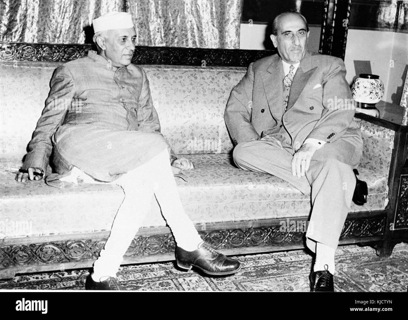 President Quwatli and Prime Mnister Nehru Damascus 1956 Stock Photo - Alamy