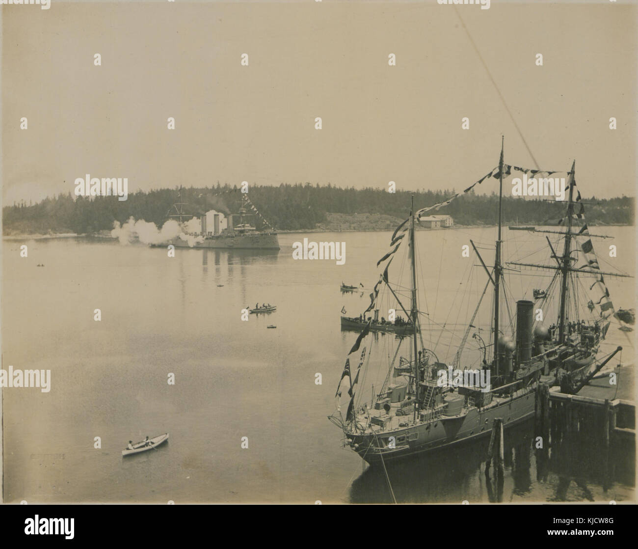 Prince Fushimi leaving Canada to embark on the HMS Monmouth (HS85 10 ...