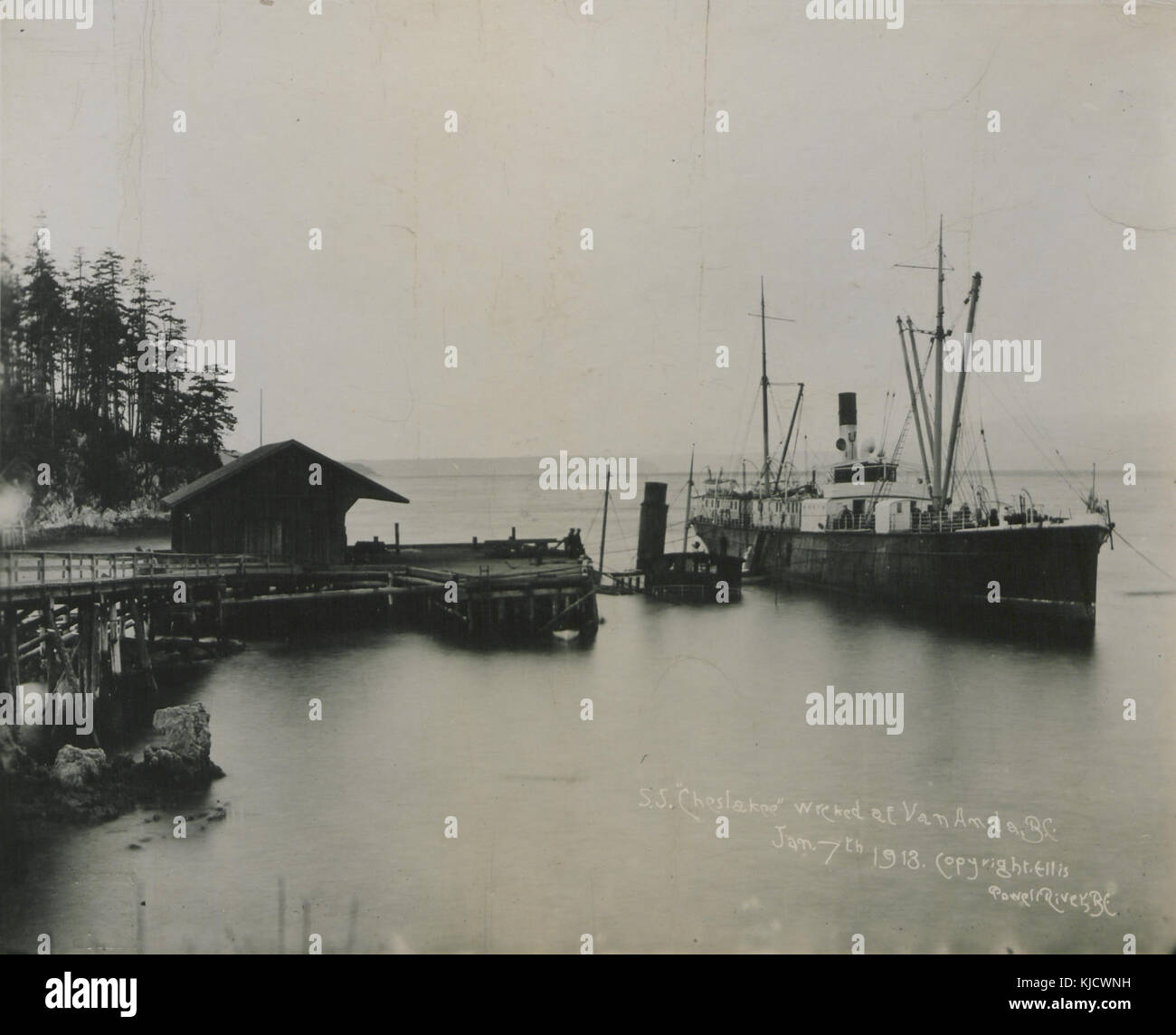 SS Cheslakee, wrecked at Van Anda, British Columbia, Jan 7, 1913 No 2 ...