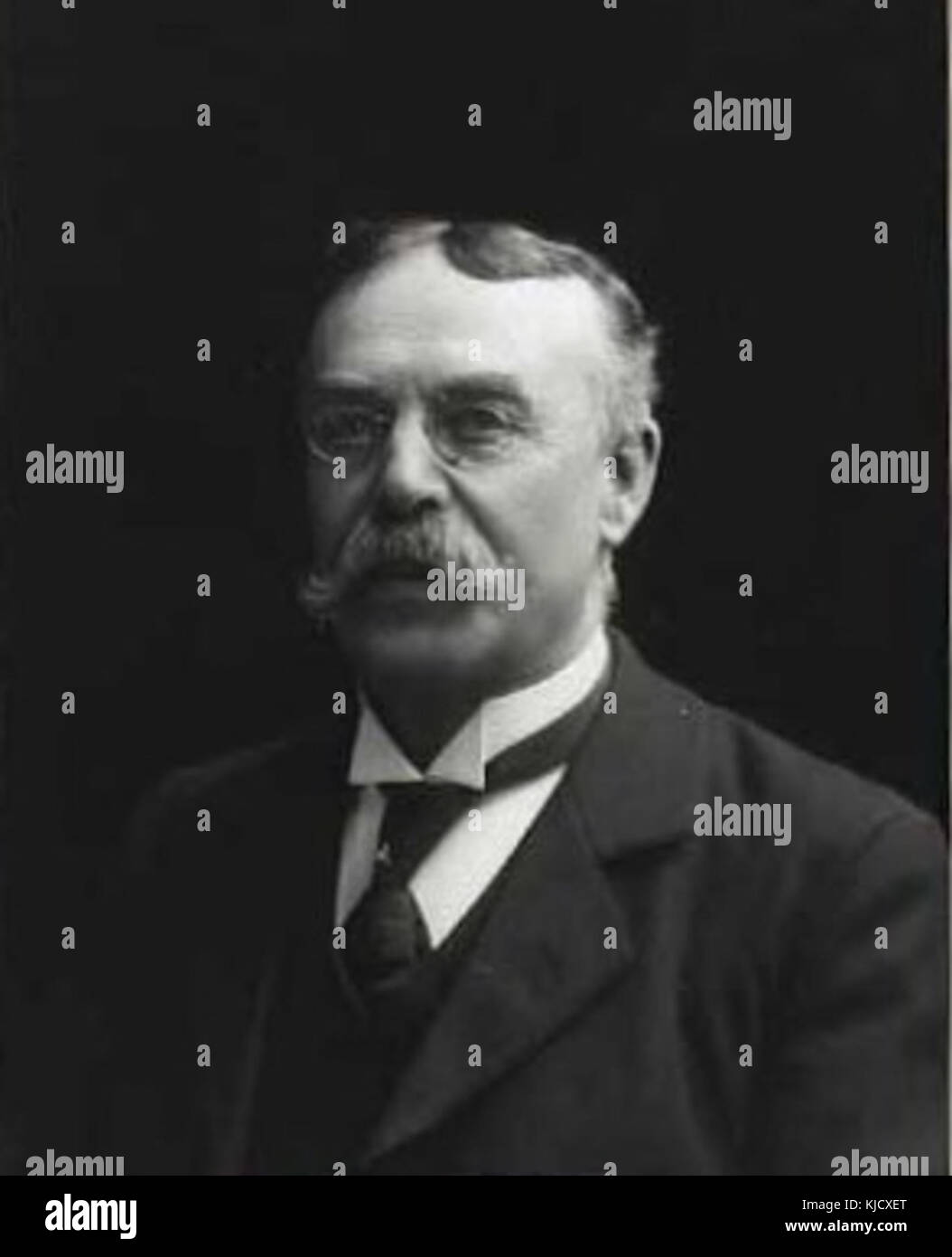 A portrait of Vilhelm Storch, painted by Marius Christensen, depicting ...
