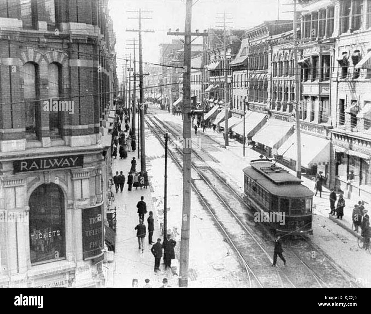 Old vintage photo tram on hi-res stock photography and images - Alamy