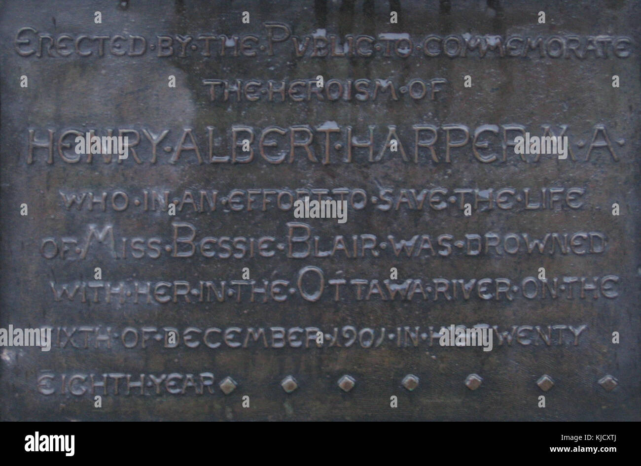 Henry Harper plaque Stock Photo - Alamy