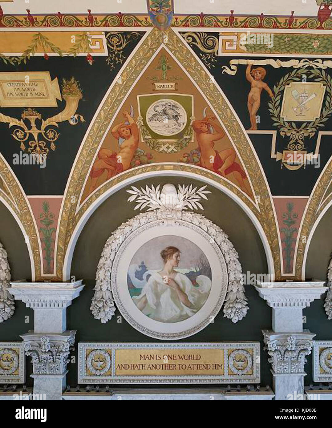 Frank Weston Benson's 1896 mural titled 'Autumn' at the Library of ...