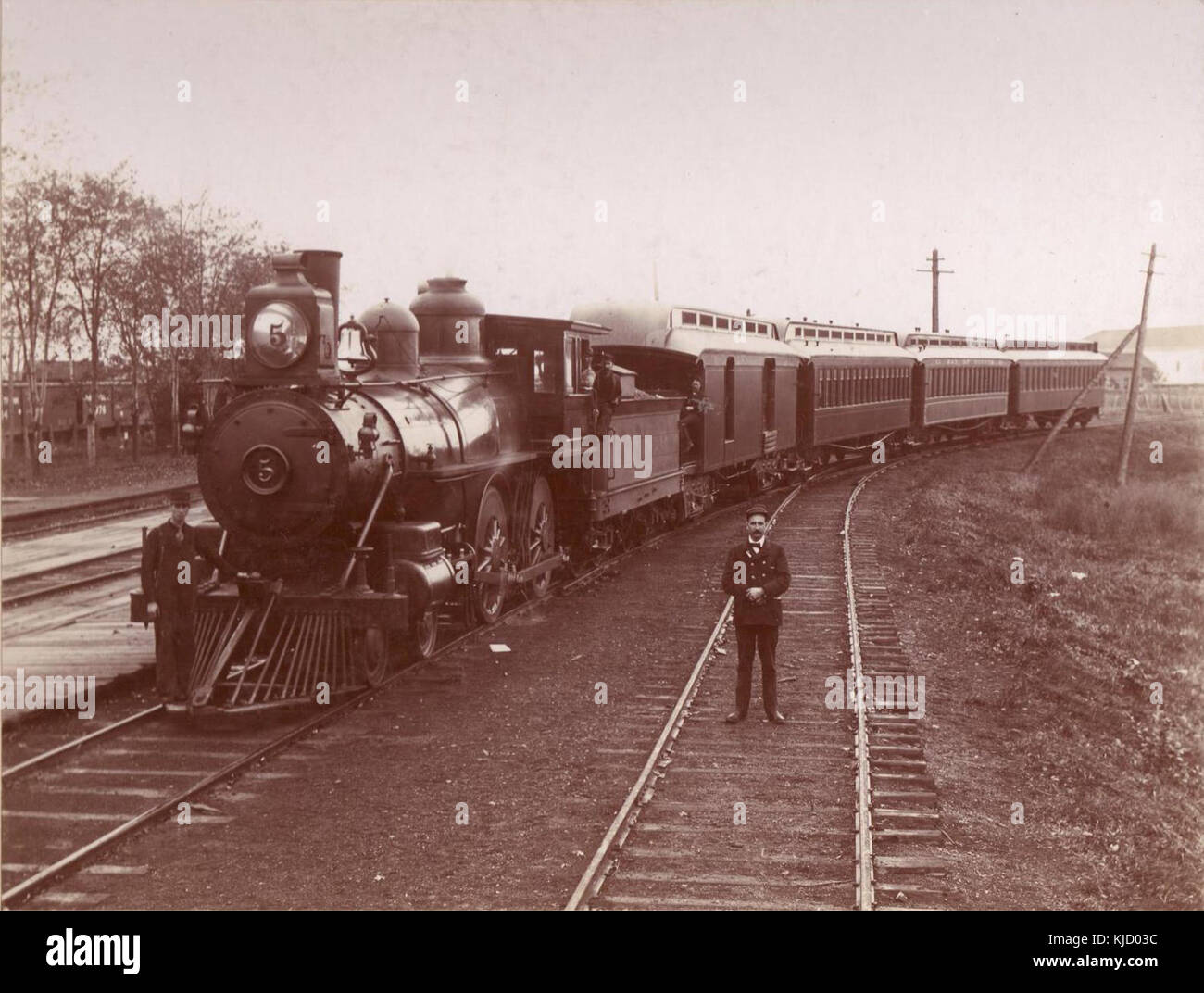Bay of Quinte Railway Engine No.5 Stock Photo - Alamy