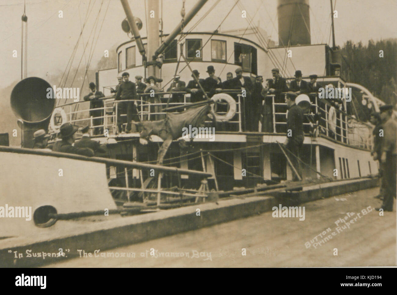 Donkey 'in suspense' The camosun at Swanson Bay, July 8, 1910 (HS85 10 ...