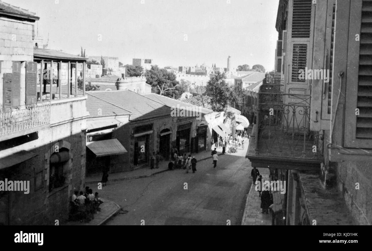 034 1941 Streets of Jerusalem from hotel balcony (by Dvr Tom Beazley ...