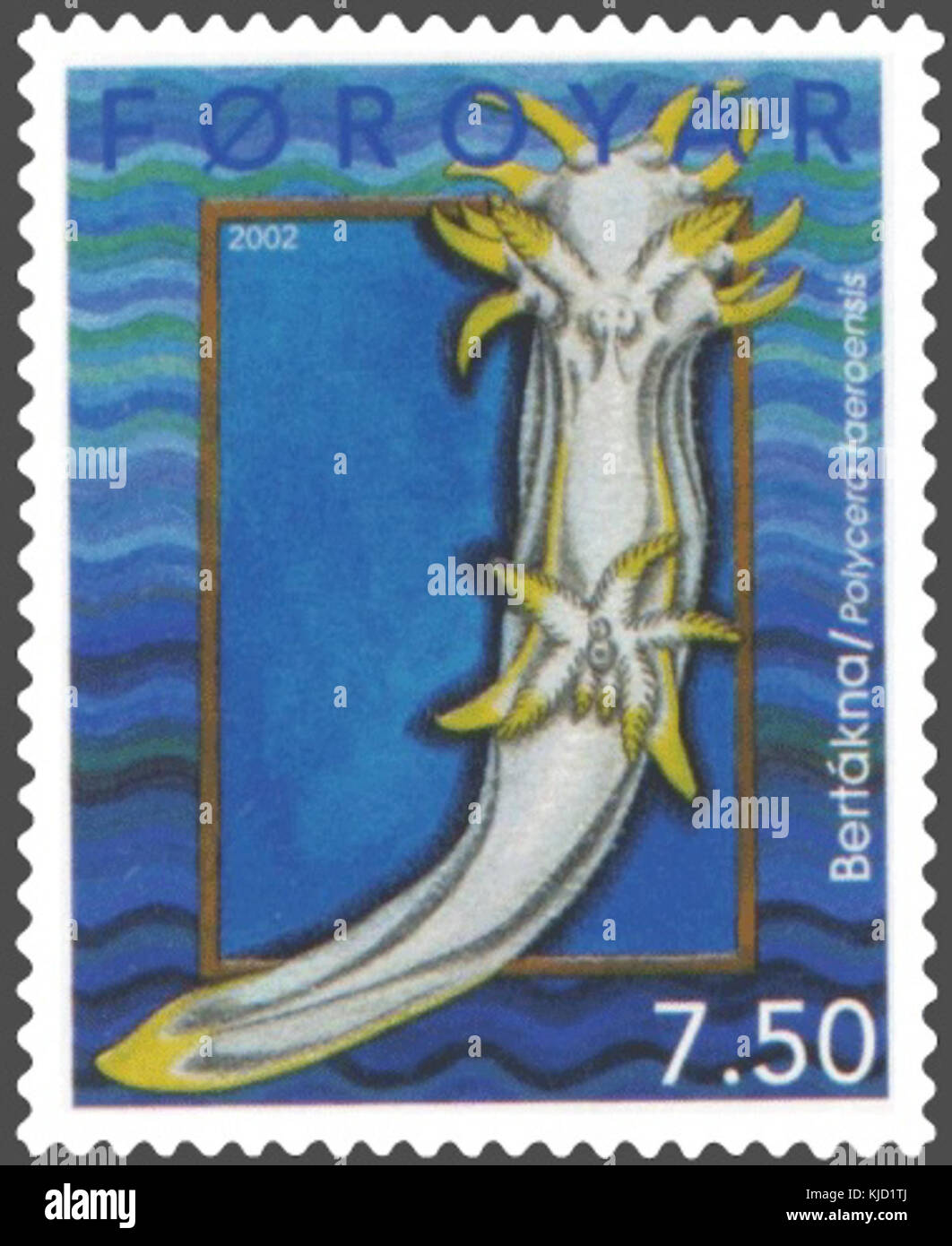 Faroe stamp 411 sea slug Stock Photo - Alamy