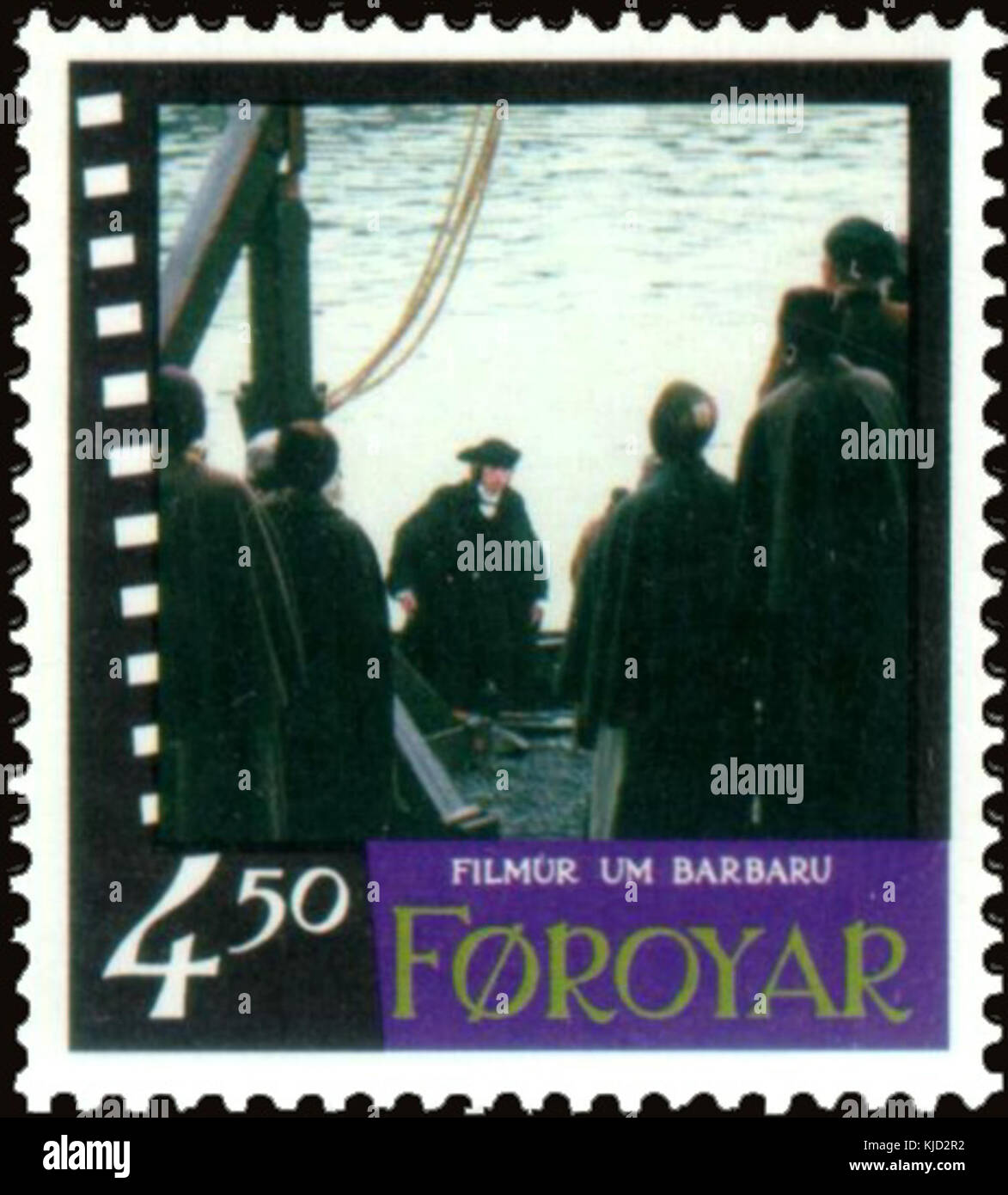 Faroe stamp 314 film barbara 1 Stock Photo - Alamy