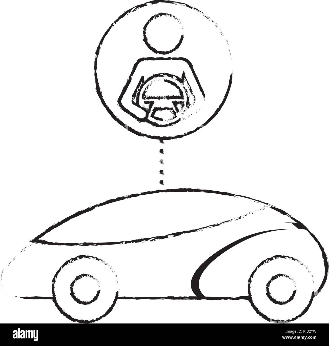 smart or intelligent car driver autonomous futuristic technology Stock ...