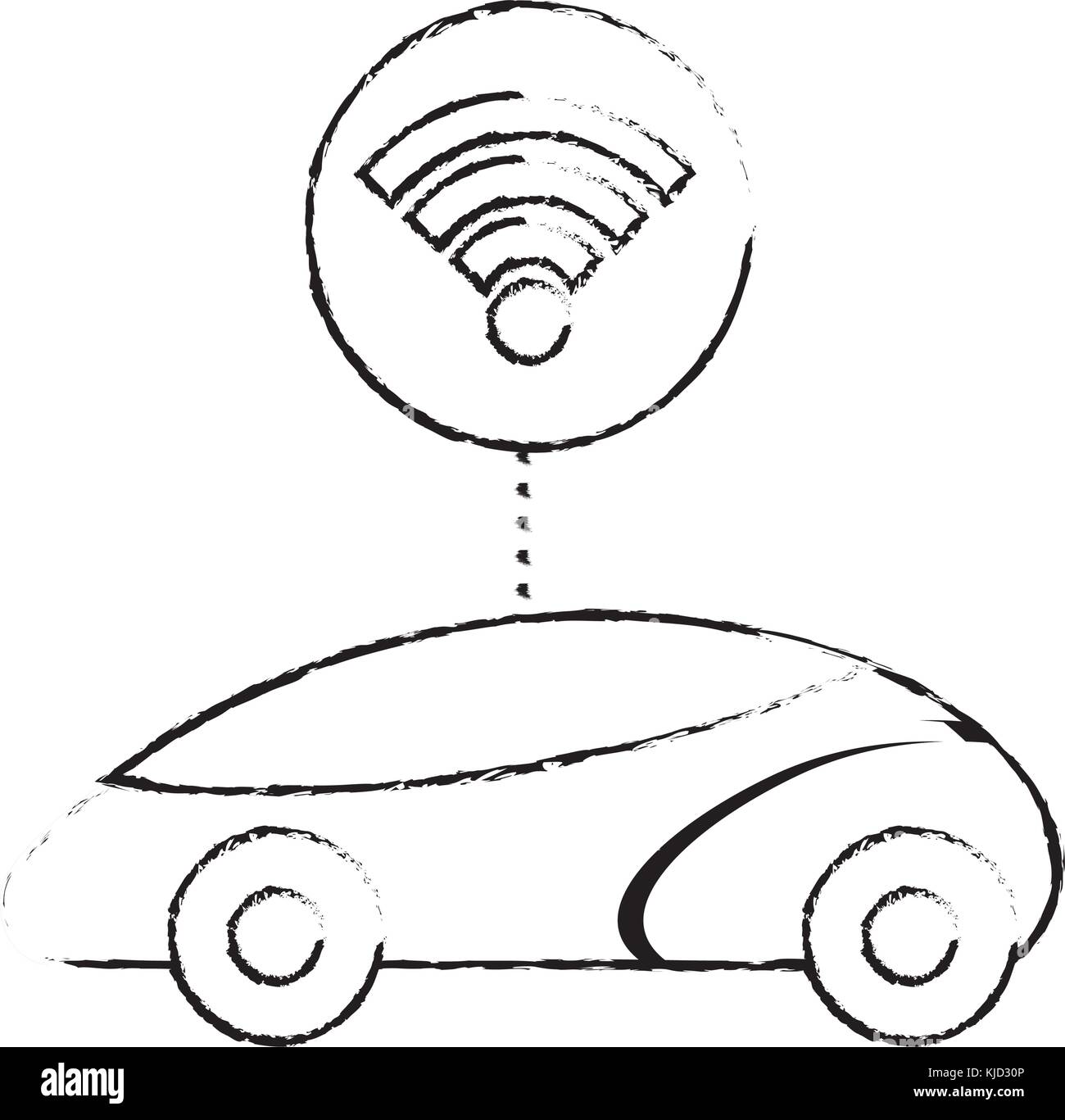 smart or intelligent car connection wifi technology Stock Vector Image ...