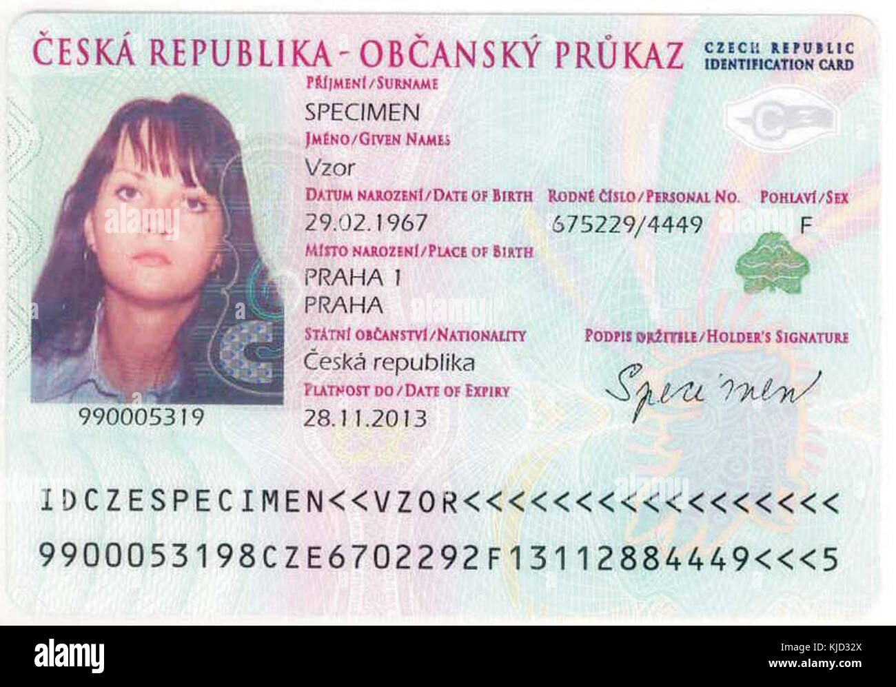 ID card CZ 2003 Stock Photo - Alamy
