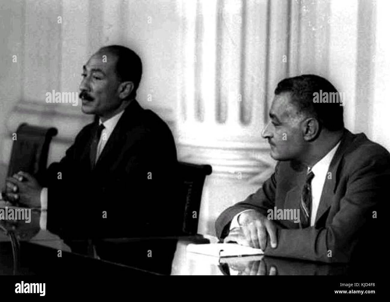 Nasser and Sadat in National Assembly Stock Photo - Alamy