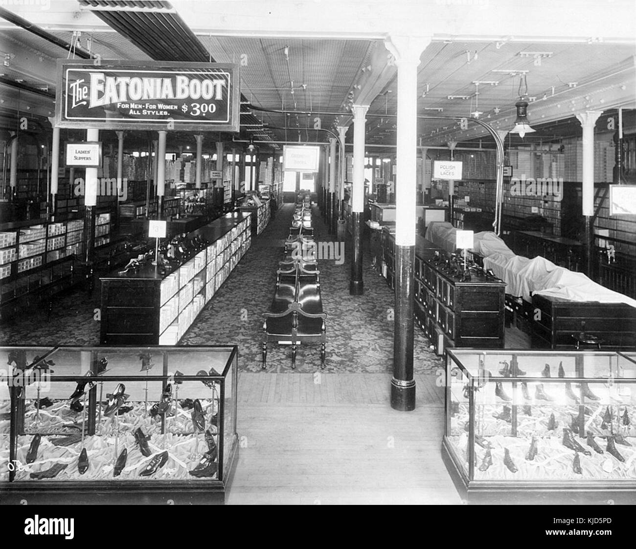 Department store interiors Black and White Stock Photos & Images - Alamy
