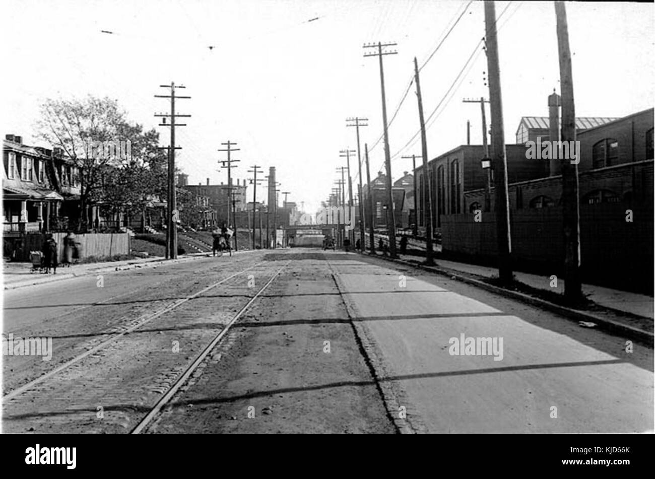 Streetcar tracks on Keele in 1923 Stock Photo - Alamy