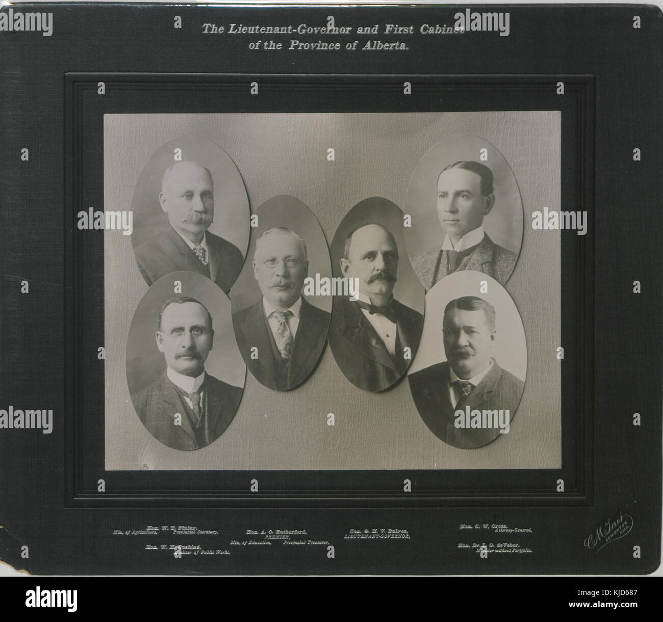 The Lieutenant Governor and first cabinet of the province of Alberta ...