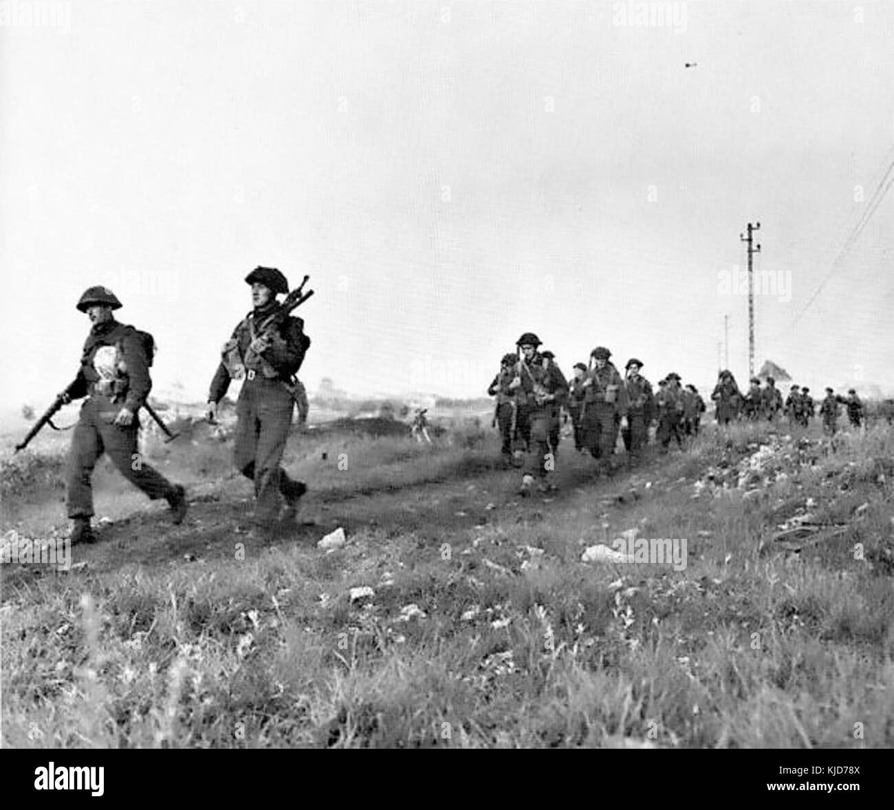 Winnipeg Rifles advance inland Stock Photo - Alamy