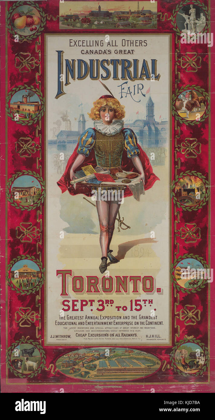The Toronto Industrial Exhibition of 1894 was a major event showcasing ...