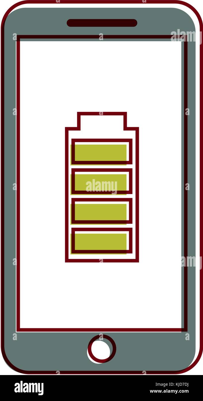 smartphone battery energy full power app Stock Vector Image & Art - Alamy