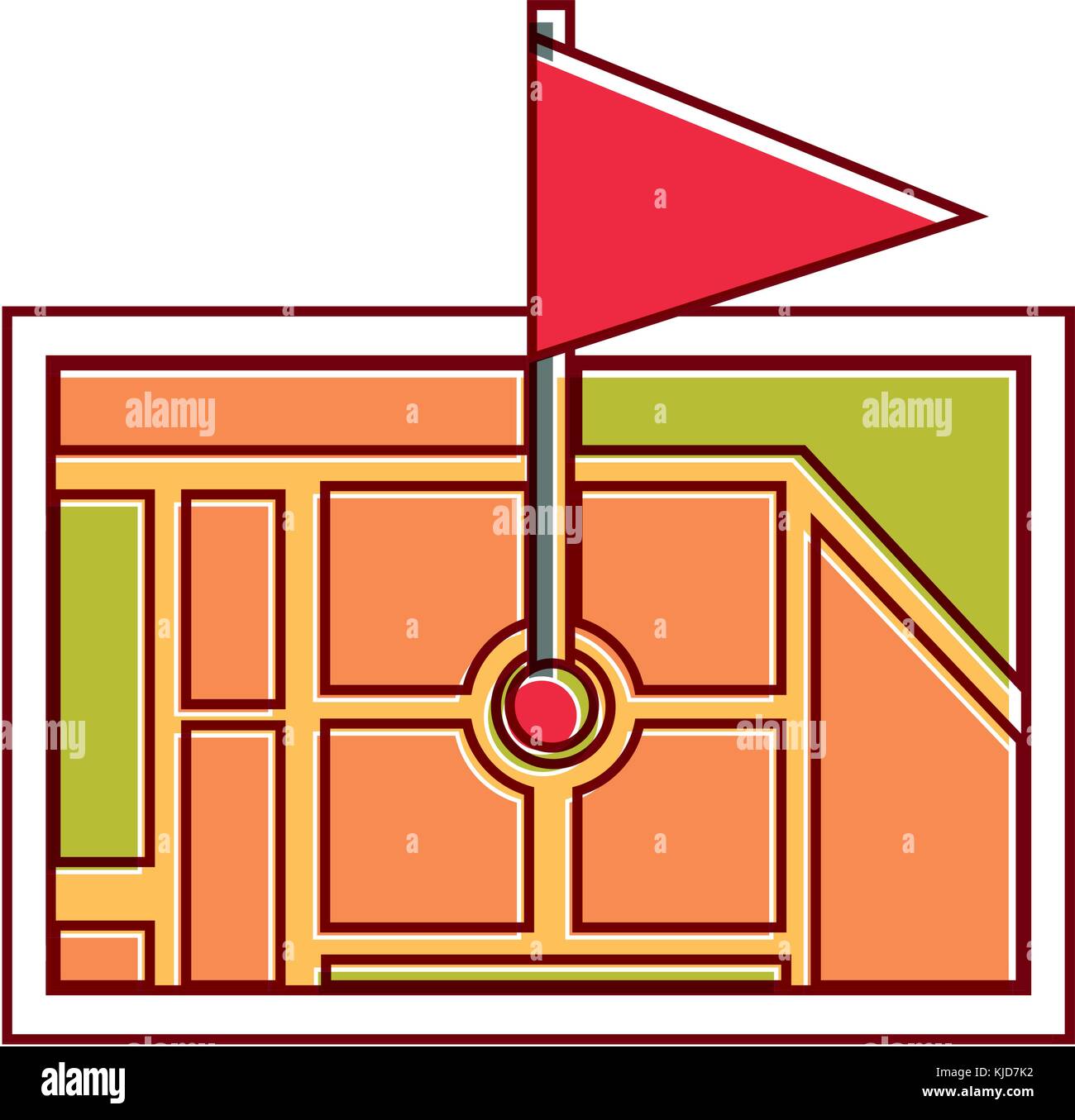 gps navigation map destination pin map flag Stock Vector Image & Art ...