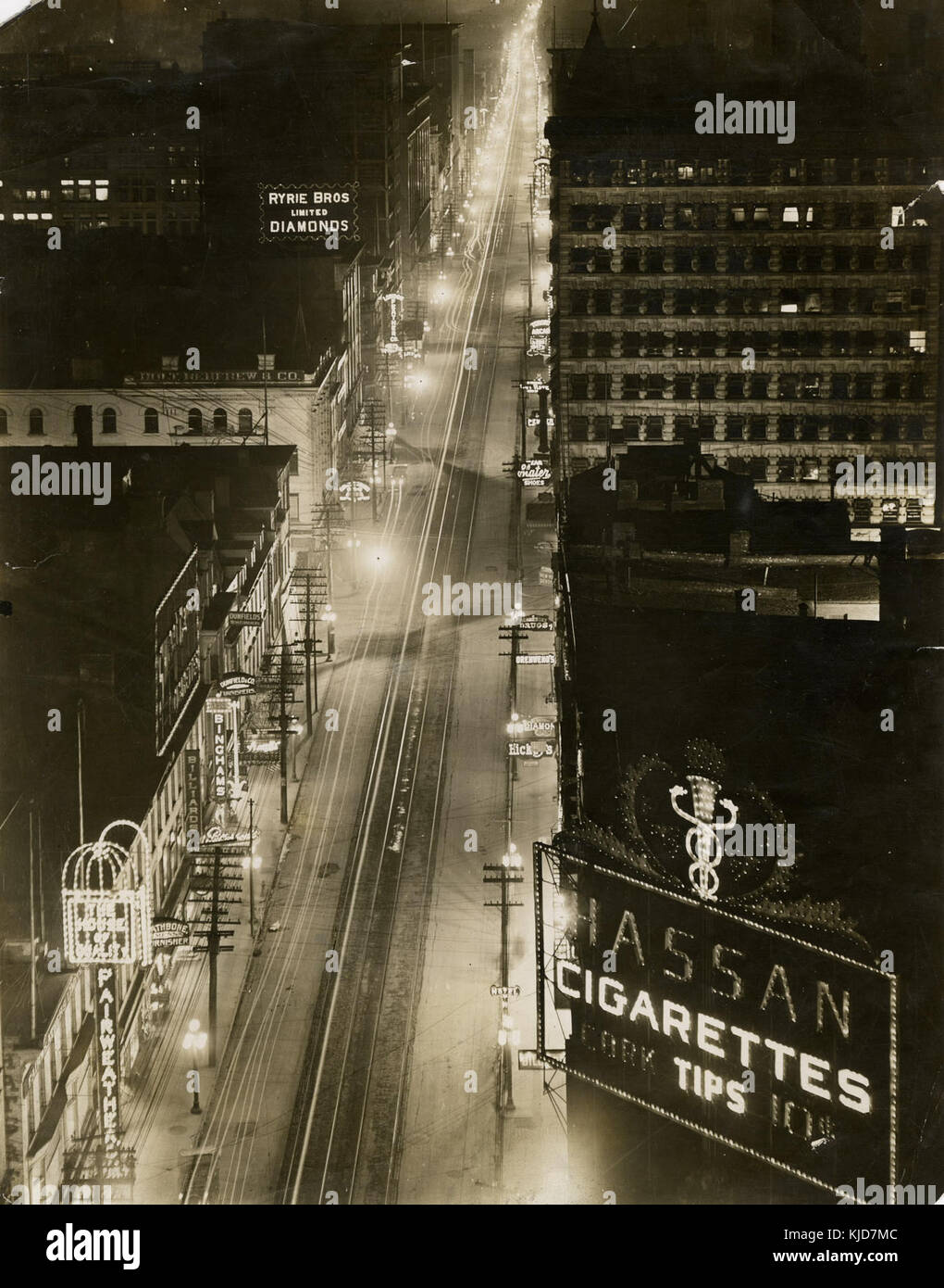 Yonge Street looking north from Canadian Pacific Building Stock Photo ...