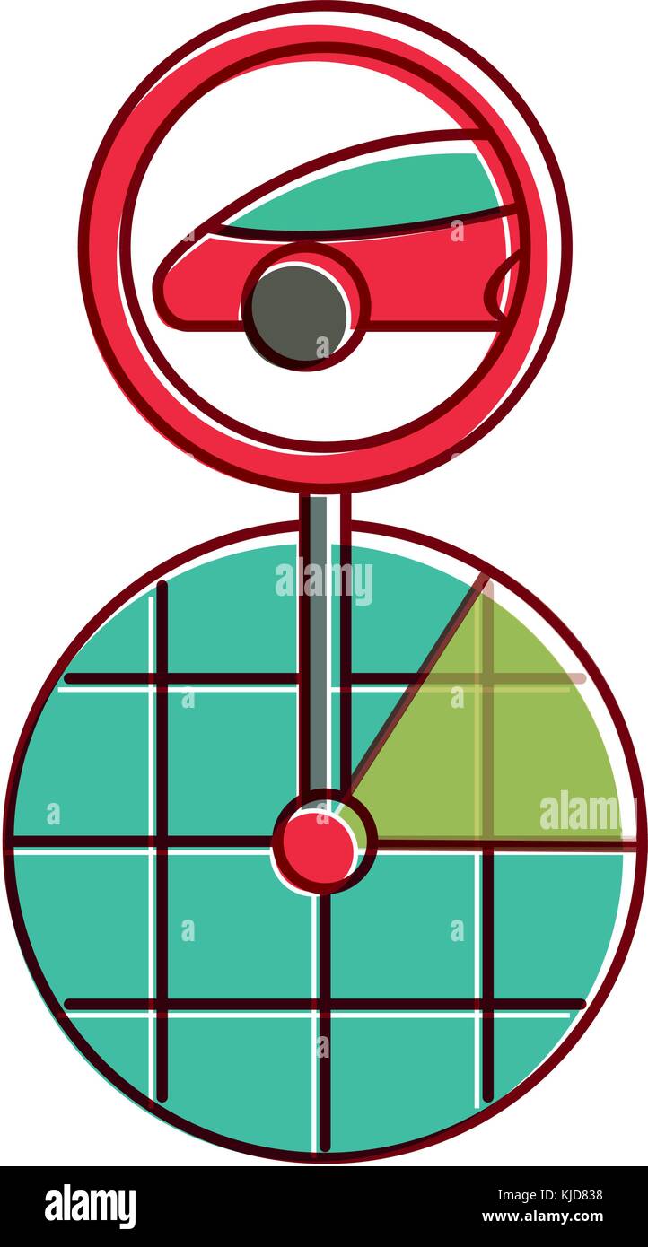 gps navigation screen pointer map car vehicle Stock Vector Image & Art ...