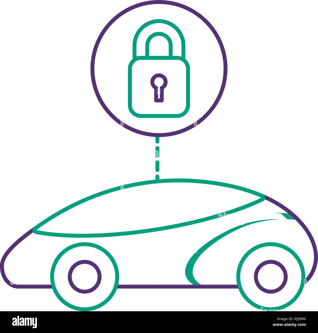 smart or intelligent car security system futuristic technology Stock ...