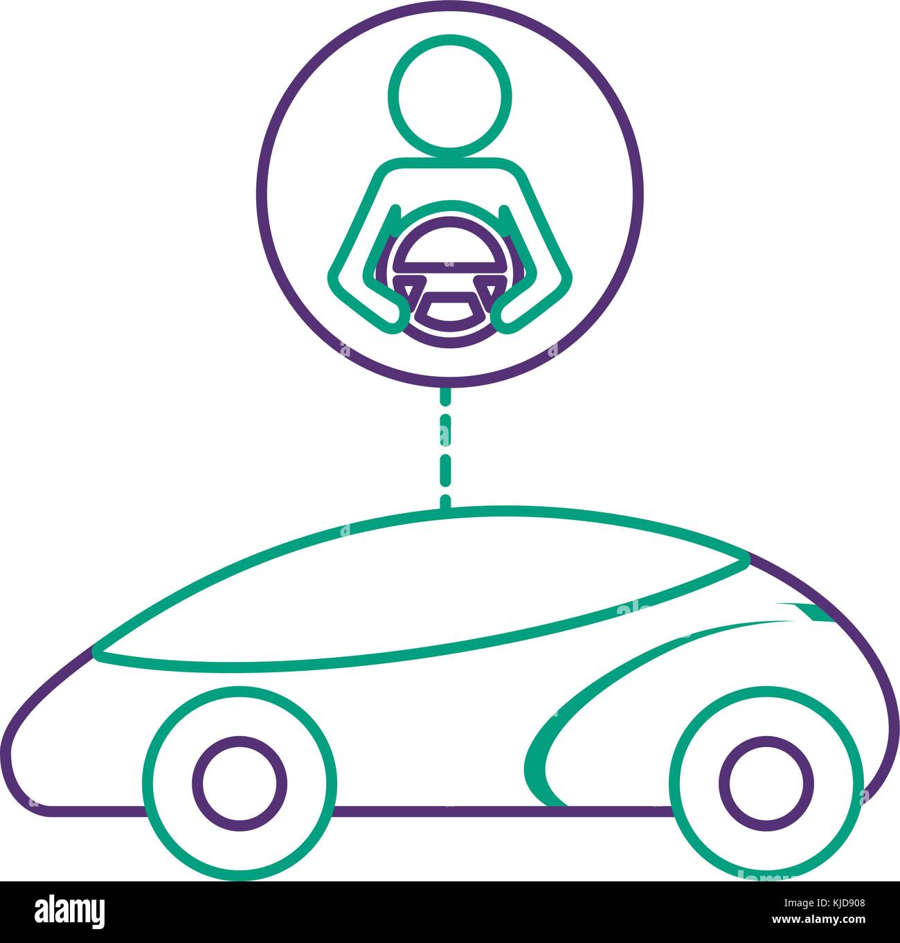 smart or intelligent car driver autonomous futuristic technology Stock ...