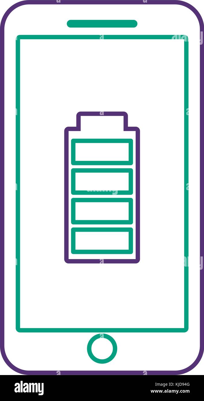 smartphone battery energy full power app Stock Vector Image & Art - Alamy