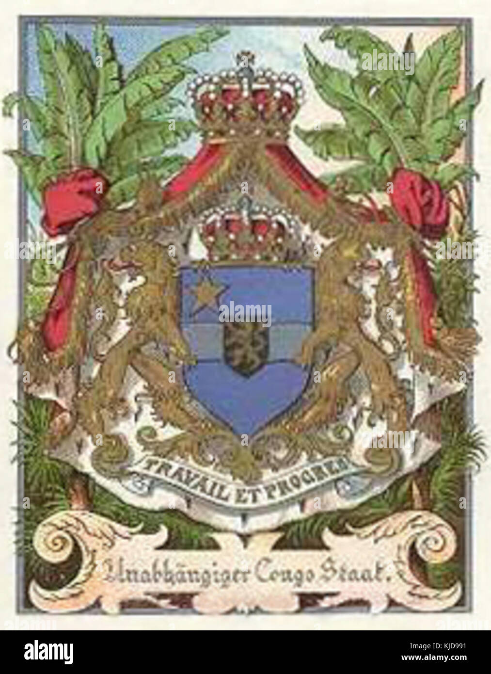 Coat of arms of the Congo Free State Stock Photo - Alamy